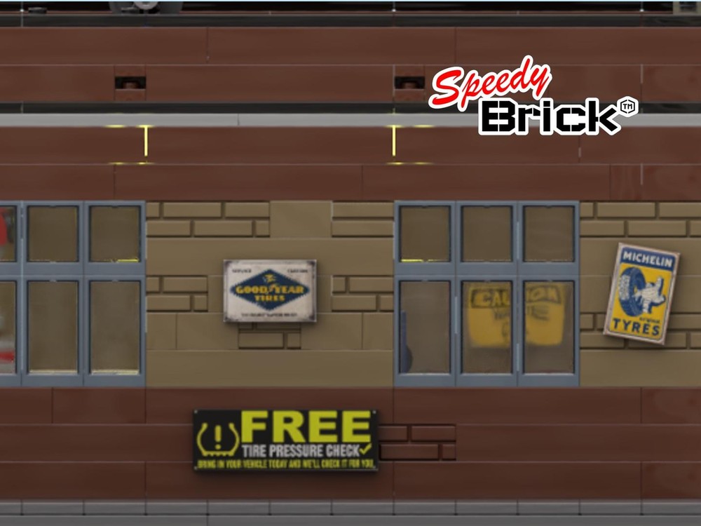 LEGO MOC Retro auto workshop by SpeedyBrick_2 | Rebrickable - Build with LEGO