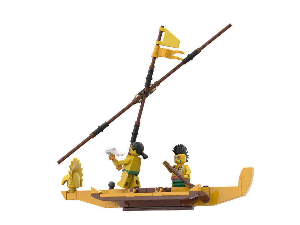 LEGO MOC Light outrigger canoe (Yellowteam from the higher cliffs) by ...