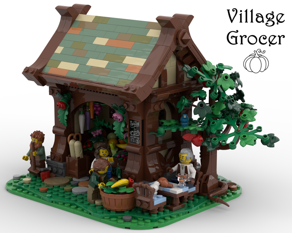 LEGO MOC Village Grocer by FafnirDesign | Rebrickable - Build with LEGO