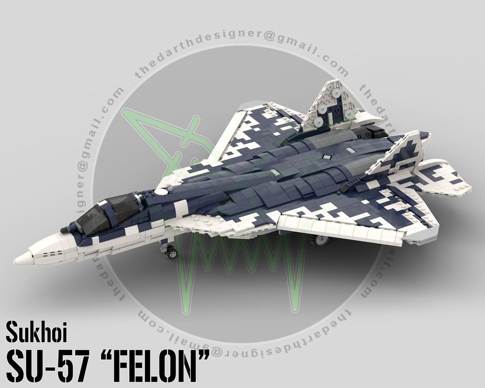 LEGO MOC Sukhoi | SU-57 Felon - 1:35 Scale (v1.5) by DarthDesigner | Rebrickable - Build with LEGO
