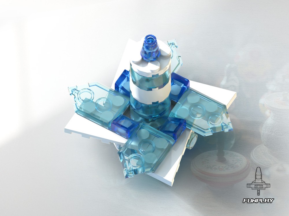 LEGO MOC Spinning Top #05 Blue Crystal by Agilinzzz | Rebrickable ...