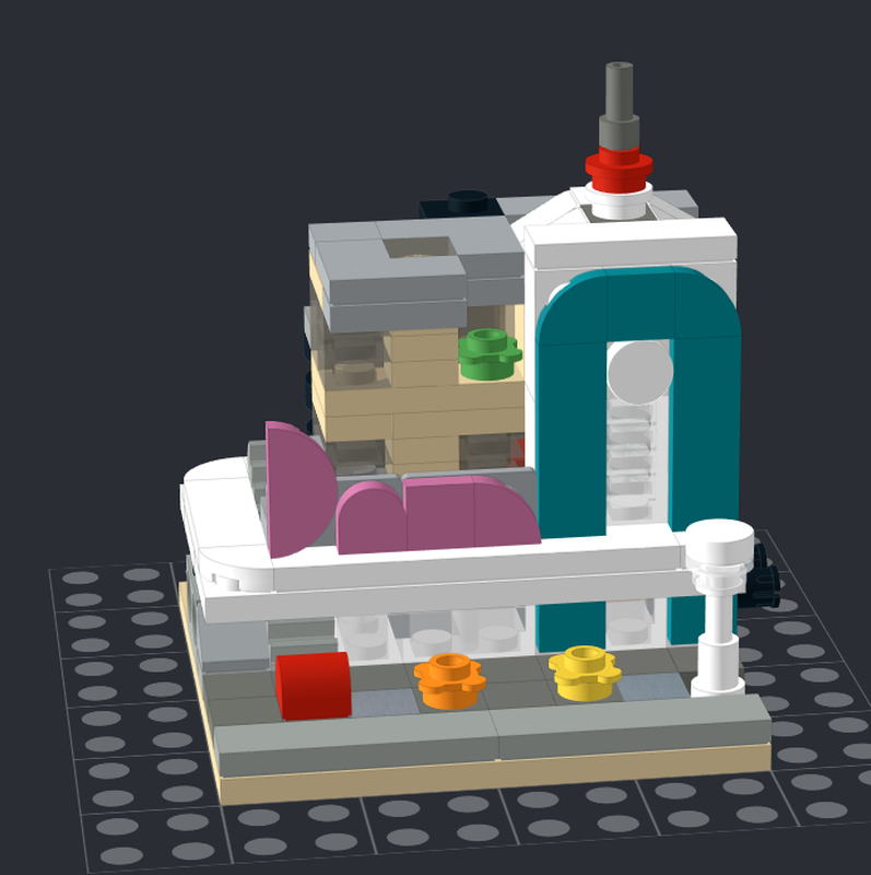 LEGO MOC mini modular : diner 10260 by Legorami | Rebrickable - Build ...