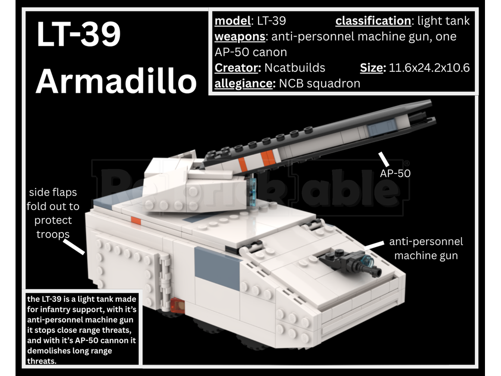 LEGO MOC LT-39 “Armadillo” by Ncatbuilds | Rebrickable - Build with LEGO