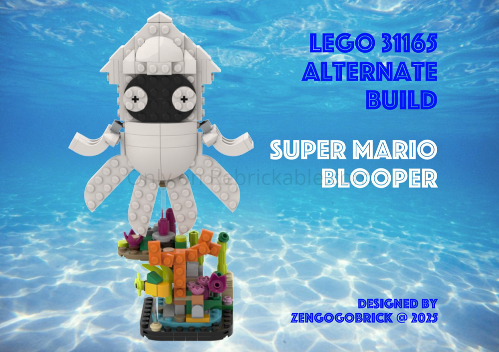 LEGO MOC 31165 Super Mario – Blooper by zengogobrick | Rebrickable ...