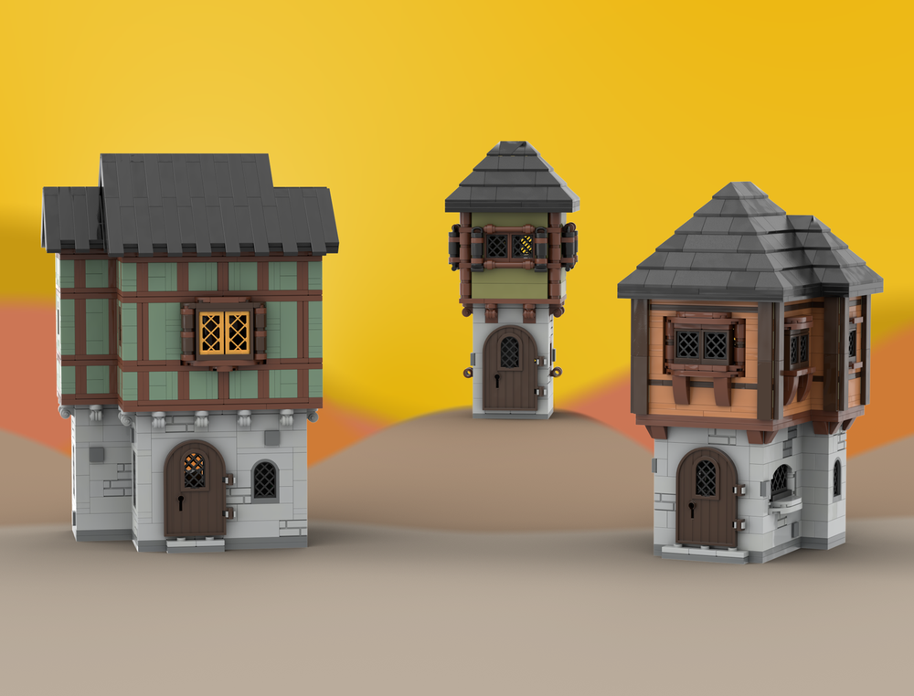 LEGO MOC Medieval Houses Multipack by longjuansilver | Rebrickable ...