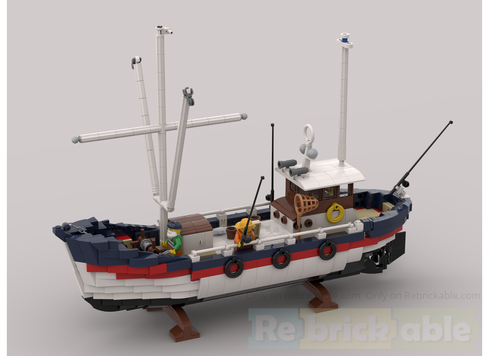 LEGO MOC-242166 Wooden fishing trawler by Frinke | Rebrickable - Build ...
