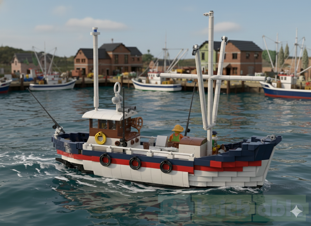 LEGO MOC-242166 Wooden fishing trawler by Frinke | Rebrickable - Build ...