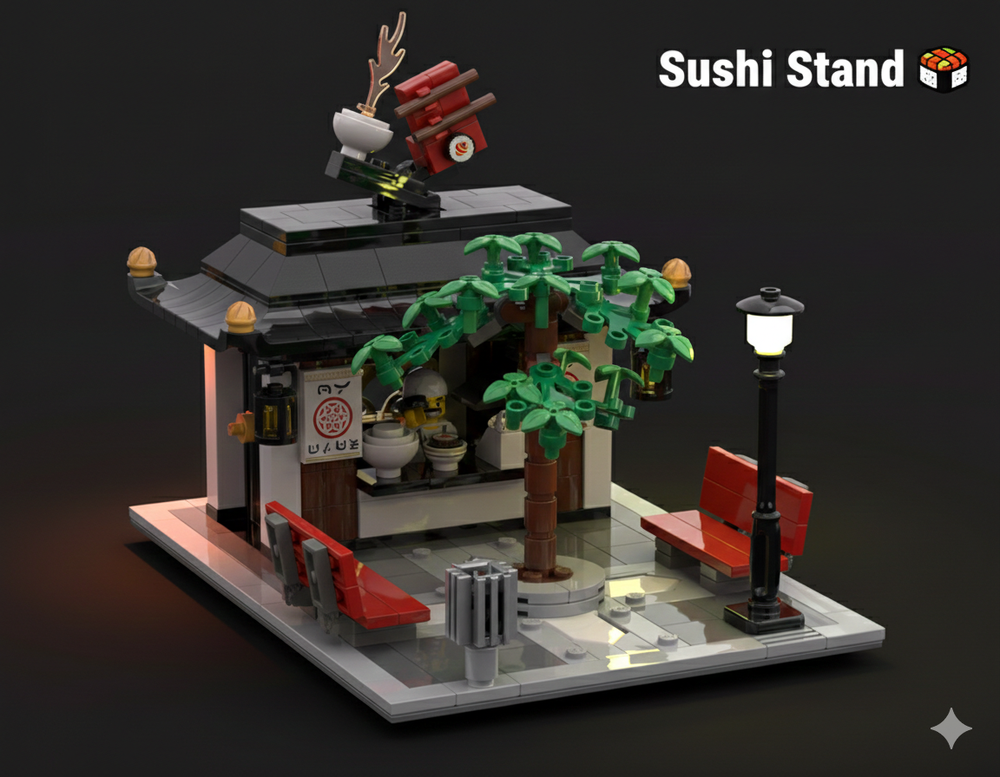 LEGO MOC-242216 Sushi Stand by elldaimo | Rebrickable - Build with LEGO