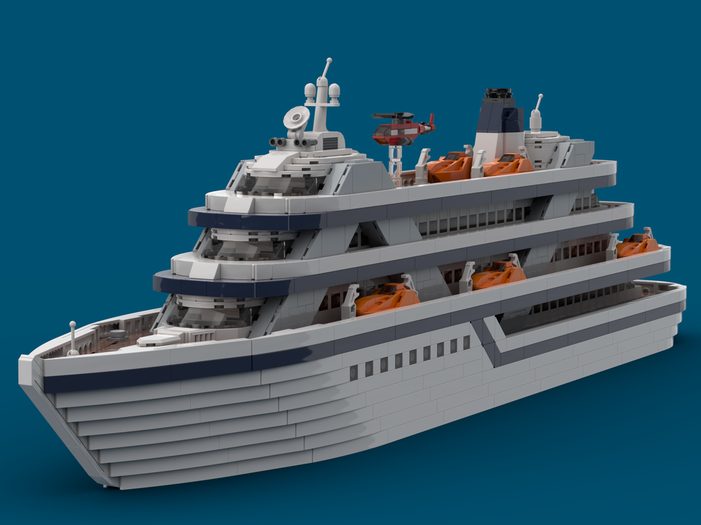 LEGO MOC "The Ship" - Cruise Ship / Passenger Ferry (microscale) by ...
