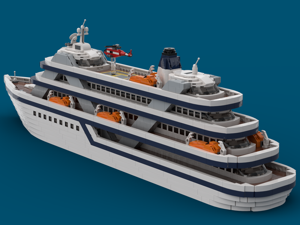 LEGO MOC "The Ship" - Cruise Ship / Passenger Ferry (microscale) by ...