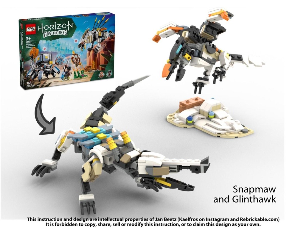 LEGO MOC-242456 Horizon Snapmaw and Glinthawk 77037 Alternate by ...