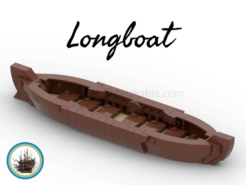 LEGO MOC-242492 Longboat by The Pirate Shipwright | Rebrickable - Build ...