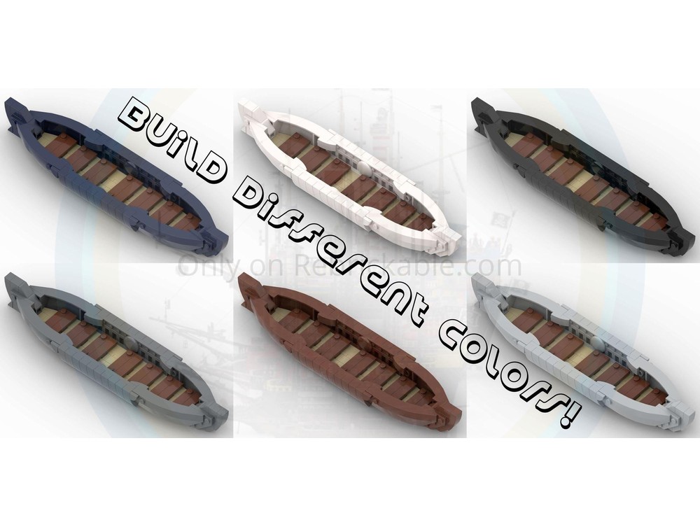 LEGO MOC-242492 Longboat by The Pirate Shipwright | Rebrickable - Build ...