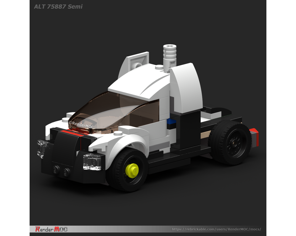 LEGO MOC ALT 75887 Semi by RenderMOC | Rebrickable - Build with LEGO
