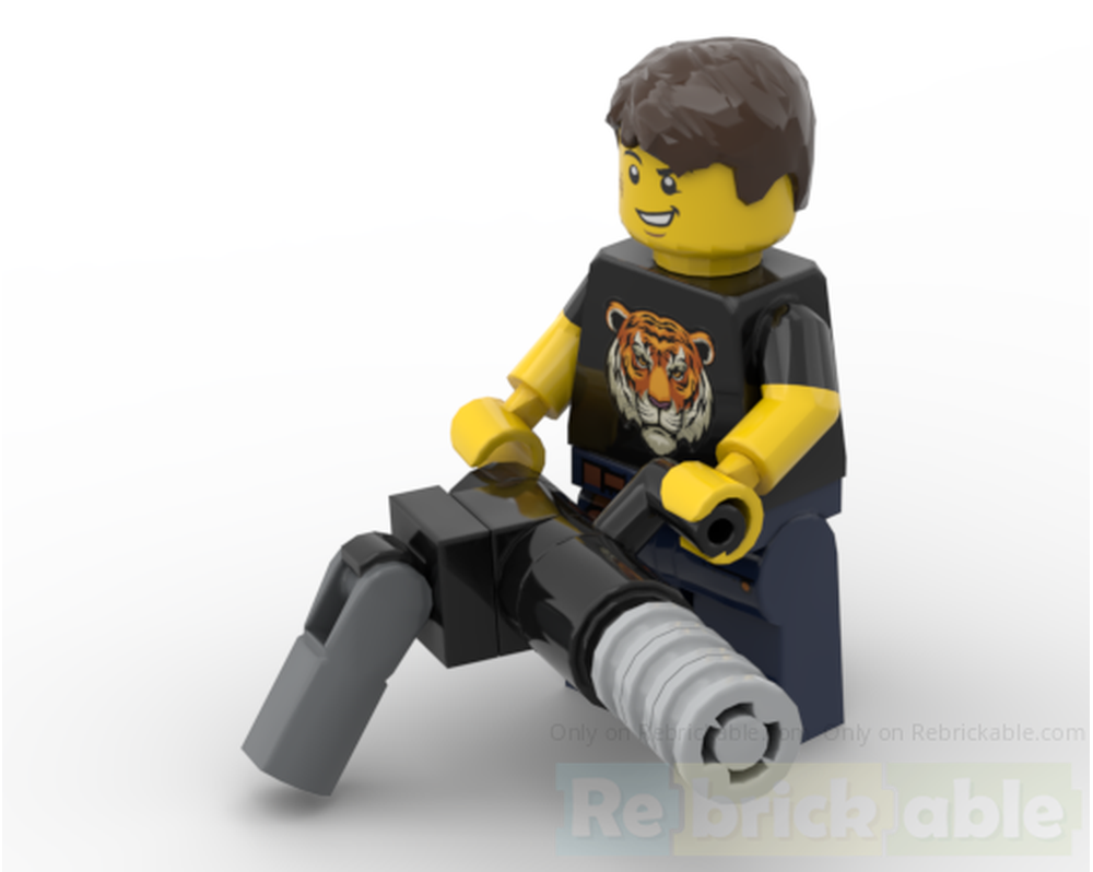 LEGO MOC Minifigure minigun by Smellybricks | Rebrickable - Build with LEGO