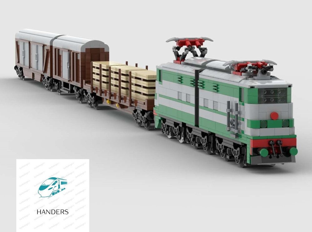 LEGO MOC Italian Old Style Cargo Train by Handers | Rebrickable - Build ...