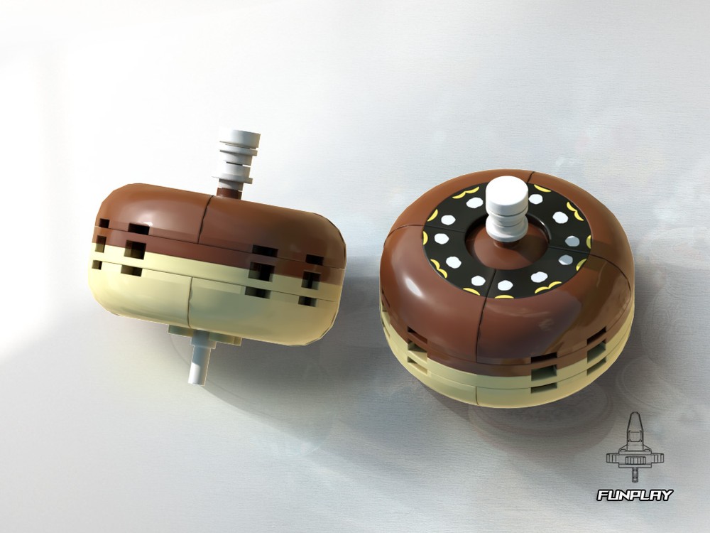 LEGO MOC-242809 Spinning Top 17 Chocolate Donut by Agilinzzz ...