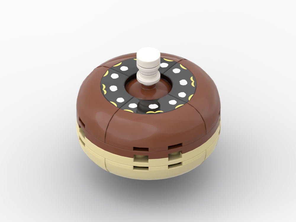 LEGO MOC-242809 Spinning Top 17 Chocolate Donut by Agilinzzz ...