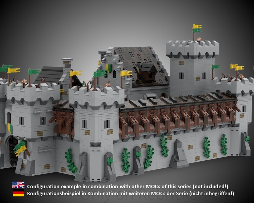 LEGO MOC Modular Castle Wall Weir Walk Upgrade - Hurde Upgrade by bri ...