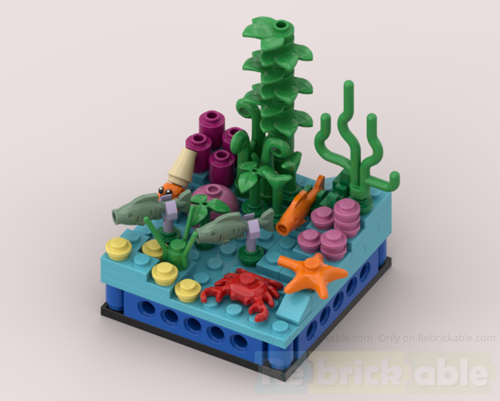 LEGO MOC Mini Biome (Sea Bed) by BarracudaBrick | Rebrickable - Build ...