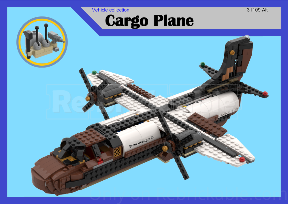 LEGO MOC Cargo Plane by Snail Designs | Rebrickable - Build with LEGO