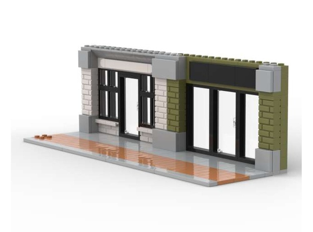 LEGO MOC Double storefront template with sidewalk by secondmessybrick | Rebrickable - Build with ...