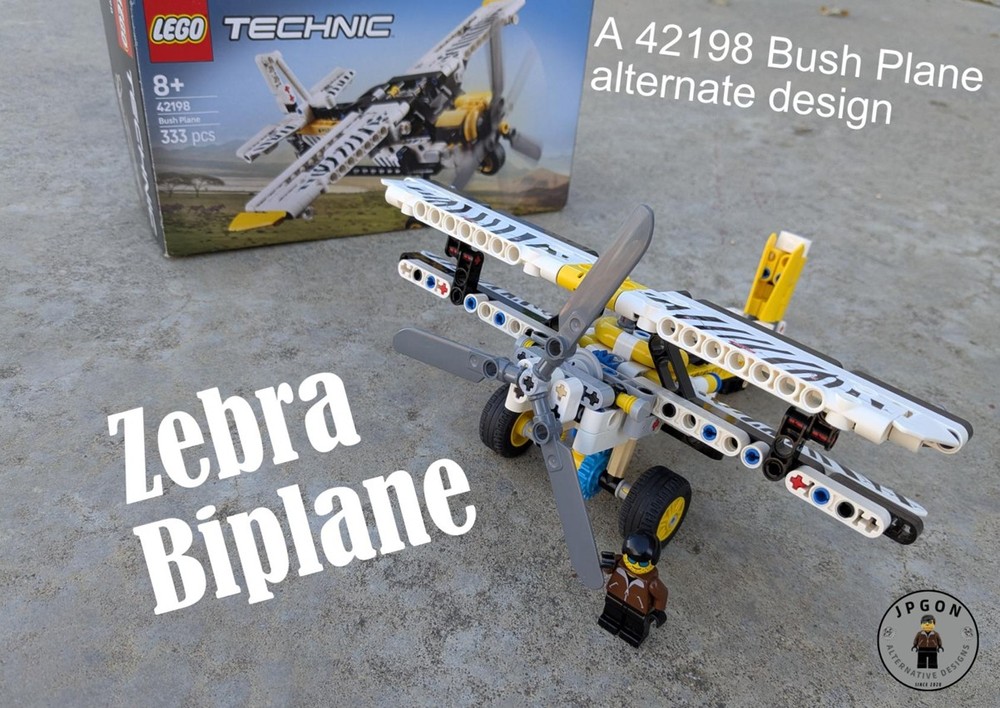 LEGO MOC-243034 Zebra Biplane (42198 Bush Plane) by jpgon | Rebrickable ...