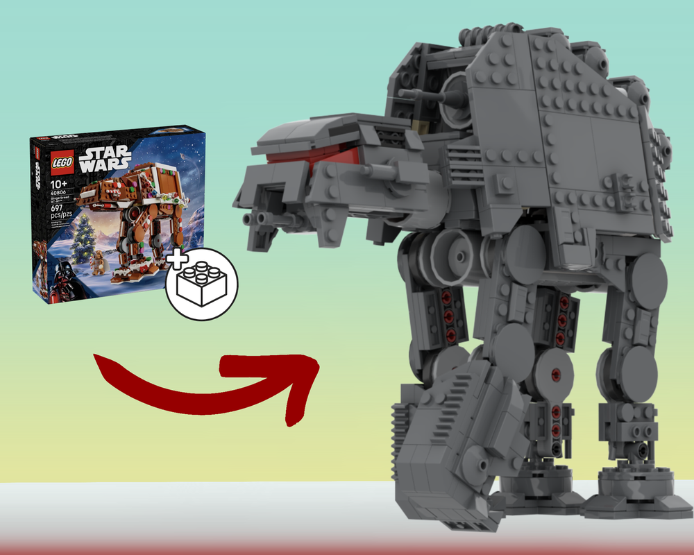 LEGO MOC AT-M6 Gingerbread AT-AT modification40806 by Brick Horizon ...