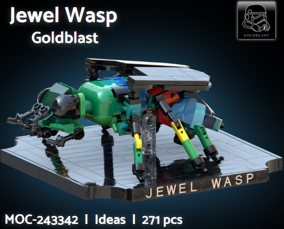 LEGO MOC-243342 Jewel Wasp (Emerald Cockroach Wasp) by Goldblast ...