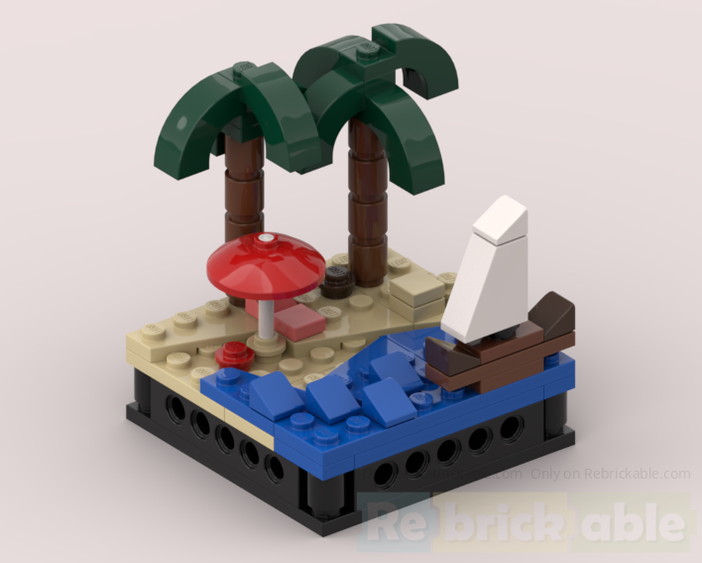 LEGO MOC Mini Biome (Sea Side) by BarracudaBrick | Rebrickable - Build ...