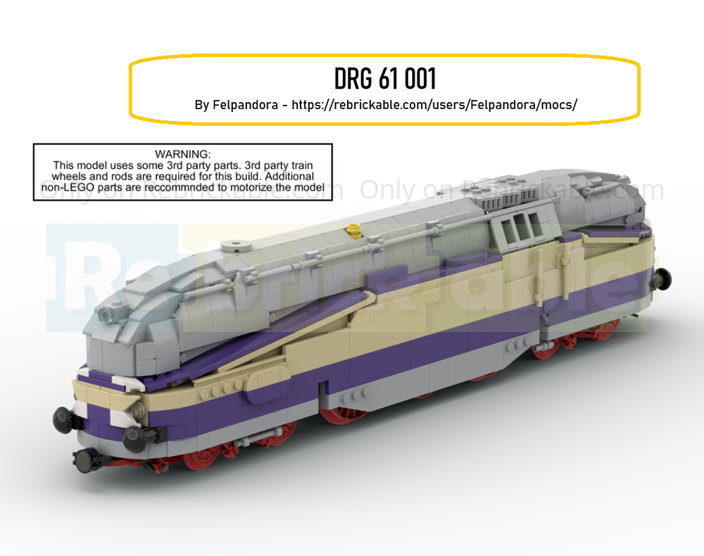 LEGO MOC-243733 DRG Class 61 001 by Felpandora | Rebrickable - Build ...