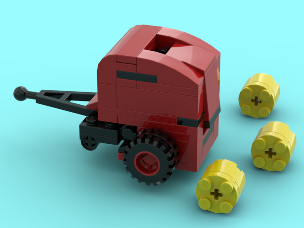 LEGO MOC-243789 Mini hay baler for a farm, minifig scale for a small ...