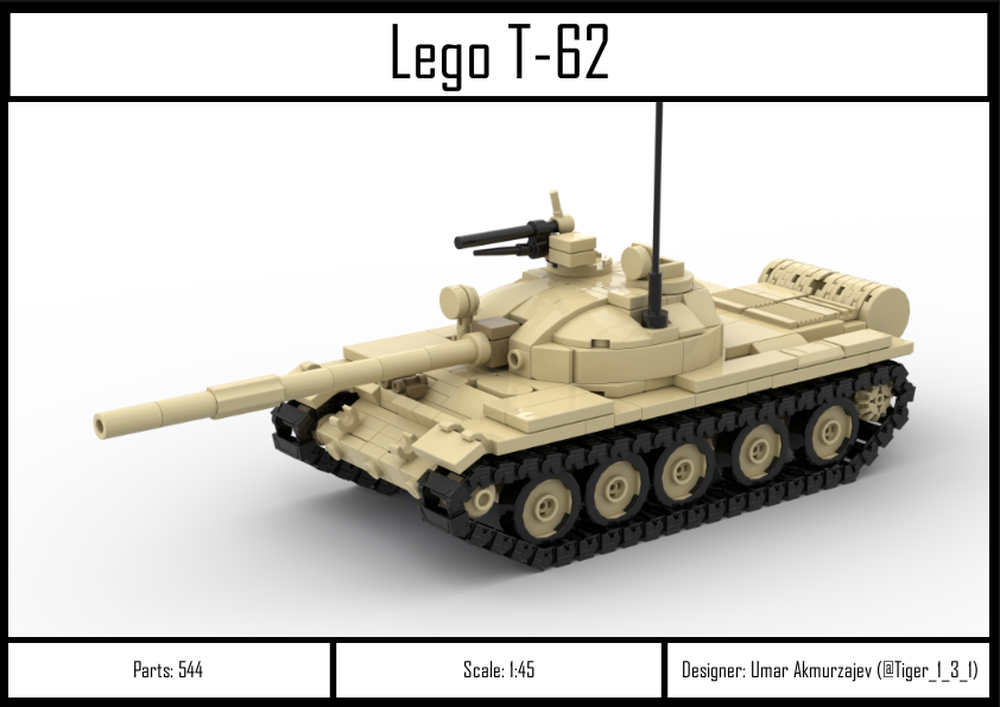 LEGO MOC-243796 Lego T-62 by Tiger_1_3_1 | Rebrickable - Build with LEGO