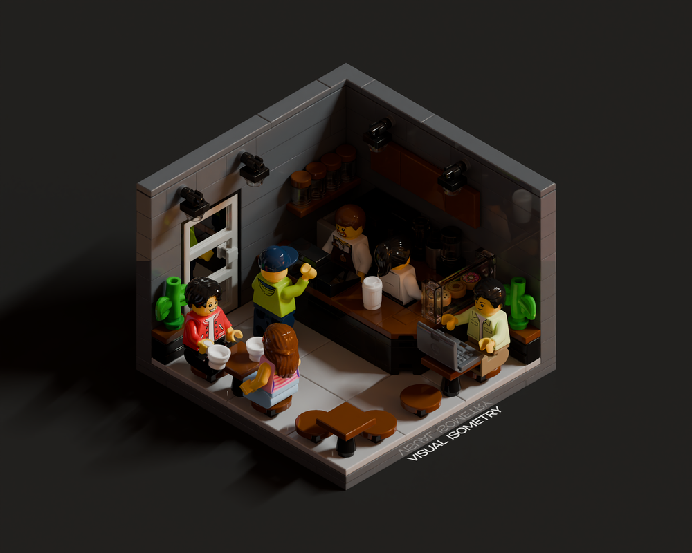 LEGO MOC-243995 Coffee Shop by visualisometry | Rebrickable - Build ...