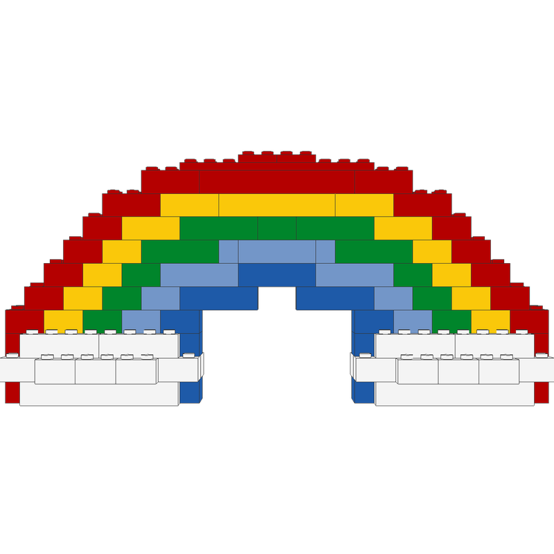 LEGO MOC-244028 6166 Rainbow on Clouds by julien1001 | Rebrickable ...
