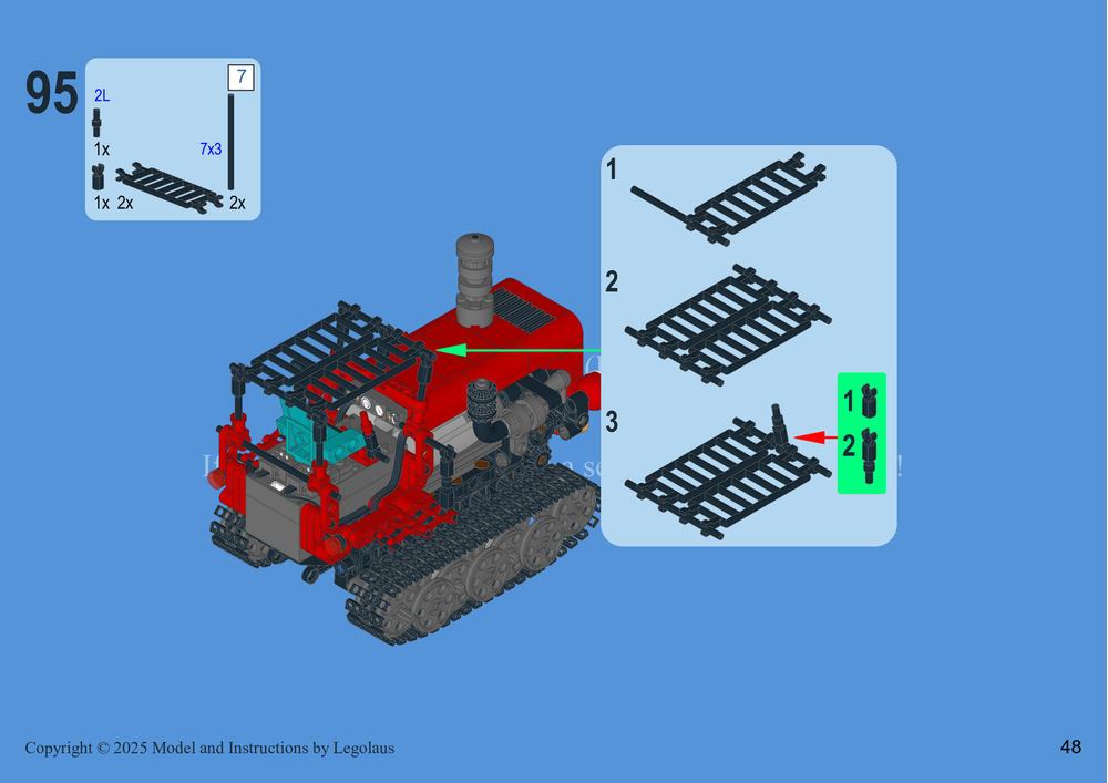 LEGO MOC-244036 Caterpillar Tractor (red Version) by legolaus ...