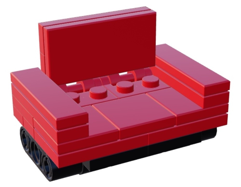 LEGO MOC-244136 futon by Jek_Tono_Porgins | Rebrickable - Build with LEGO
