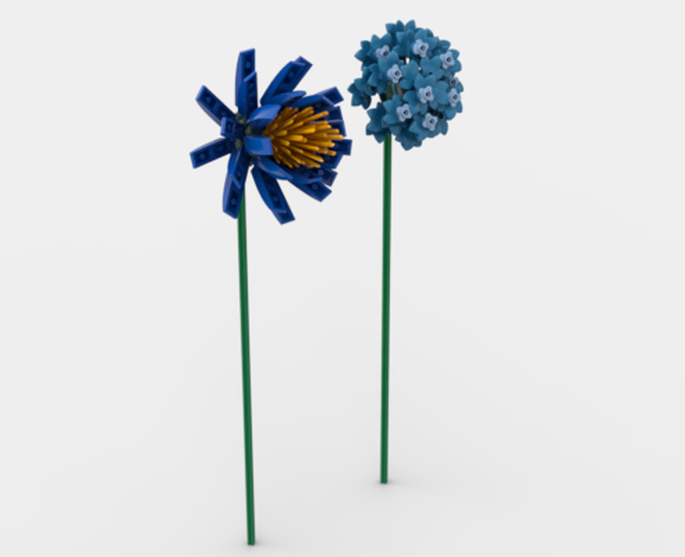 LEGO MOC Blue Flowers by Merennulli | Rebrickable - Build with LEGO
