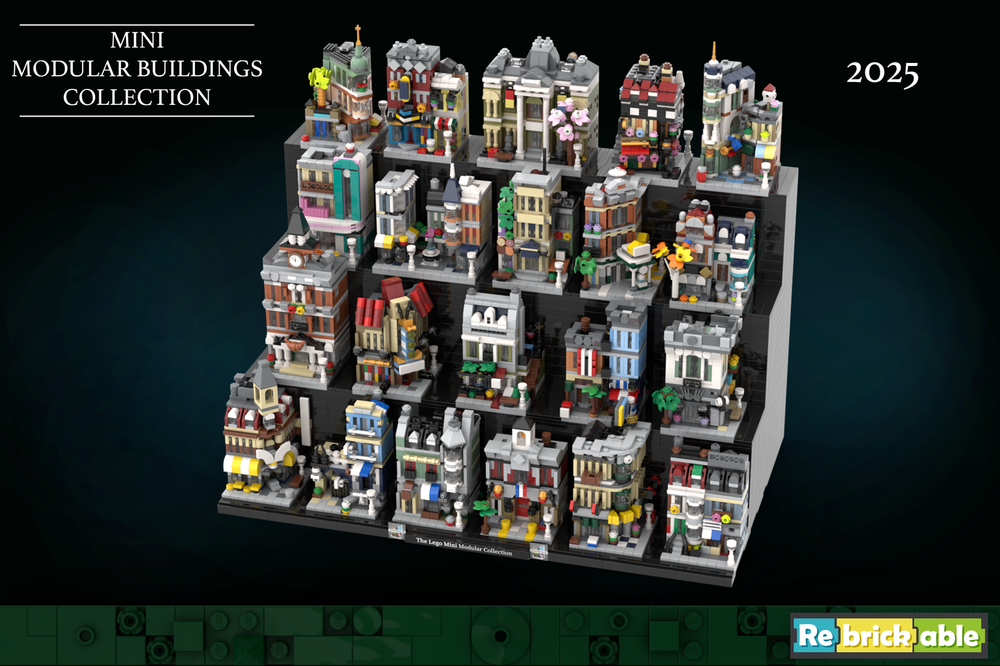 LEGO MOC-244173 Mini Modular Buildings - The Full Set of 21 - for 2025 ...