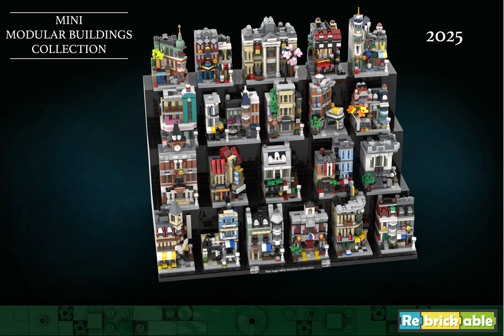 LEGO MOC-244173 Mini Modular Buildings - The Full Set of 21 - for 2025 ...
