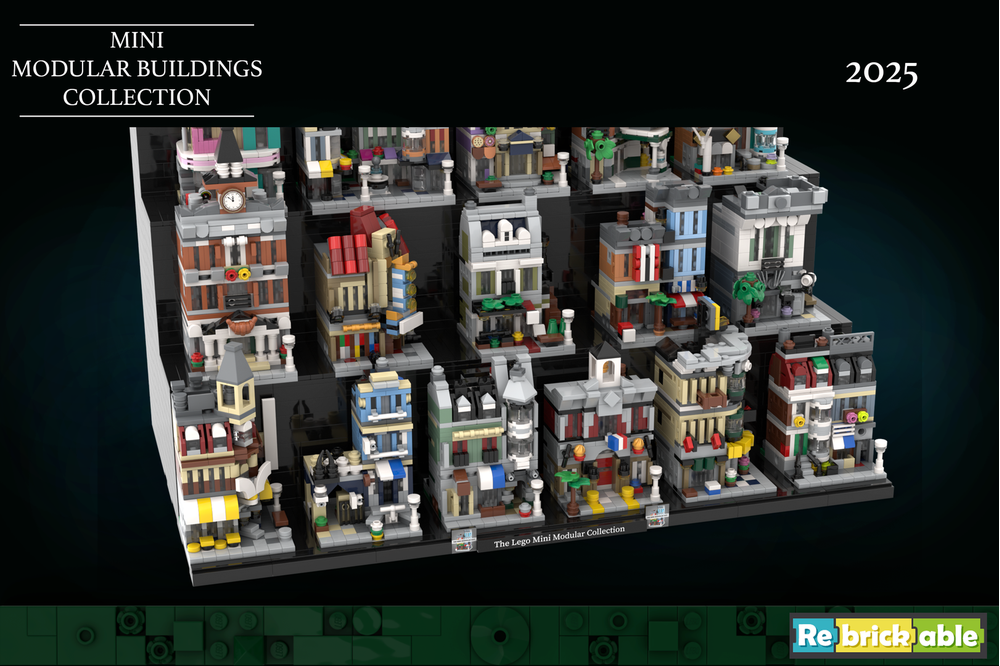 LEGO MOC-244173 Mini Modular Buildings - The Full Set of 21 - for 2025 ...