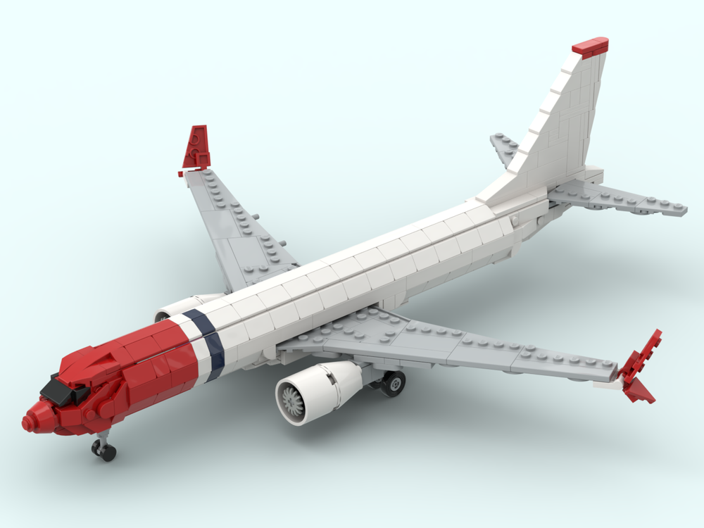 LEGO MOC-244363 Boeing 737 MAX 8 - Norwegian Livery by boudjeml ...
