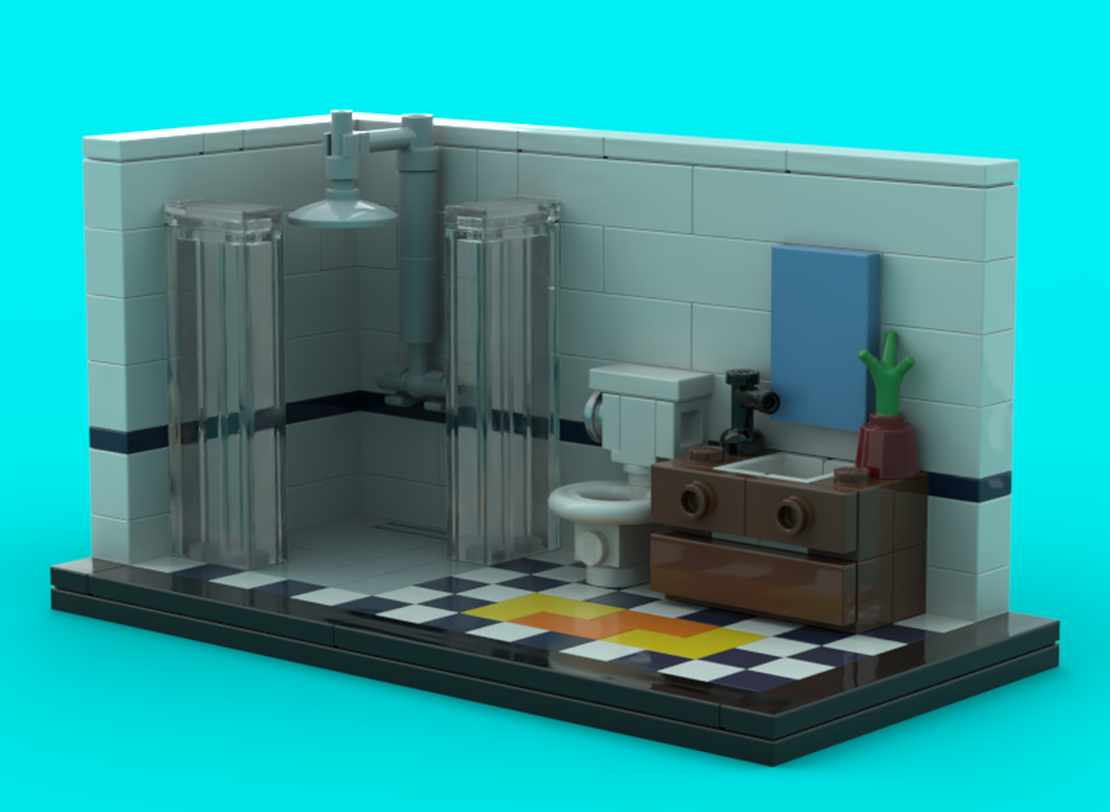 LEGO MOC Little Bathroom by kacper_kry | Rebrickable - Build with LEGO