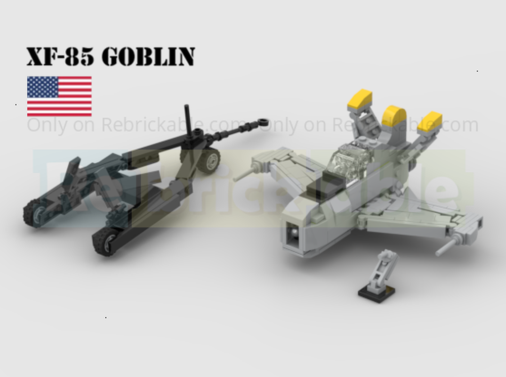 LEGO MOC XF-85 Goblin (experimental cold war "parasite" jet) by sir ...