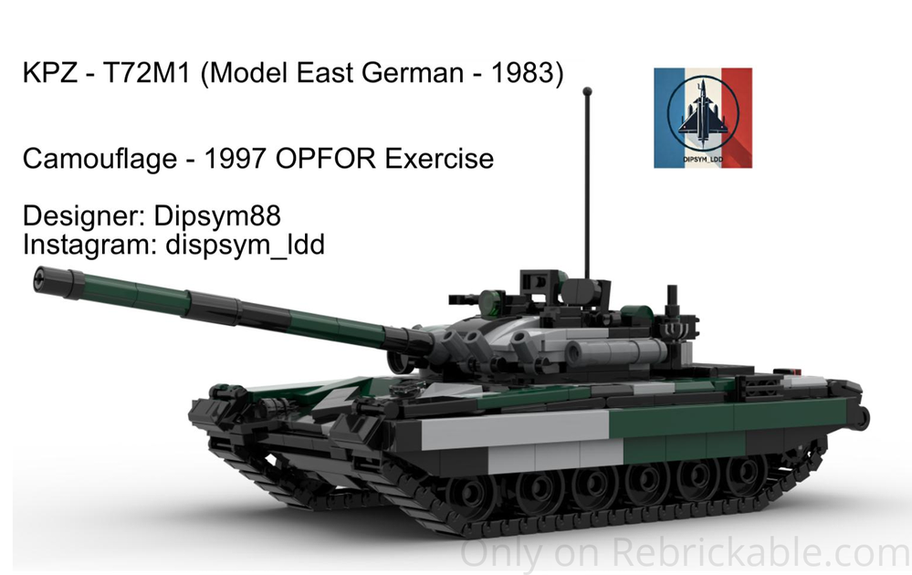 LEGO MOC KPZ T-72M1 (Model East Germany 1983) by DipsyM88 | Rebrickable ...