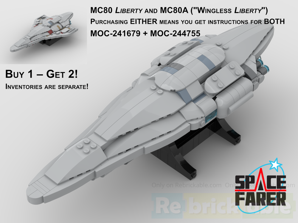 LEGO MOC-244755 MC80A Star Cruiser by Spacefarer | Rebrickable - Build ...