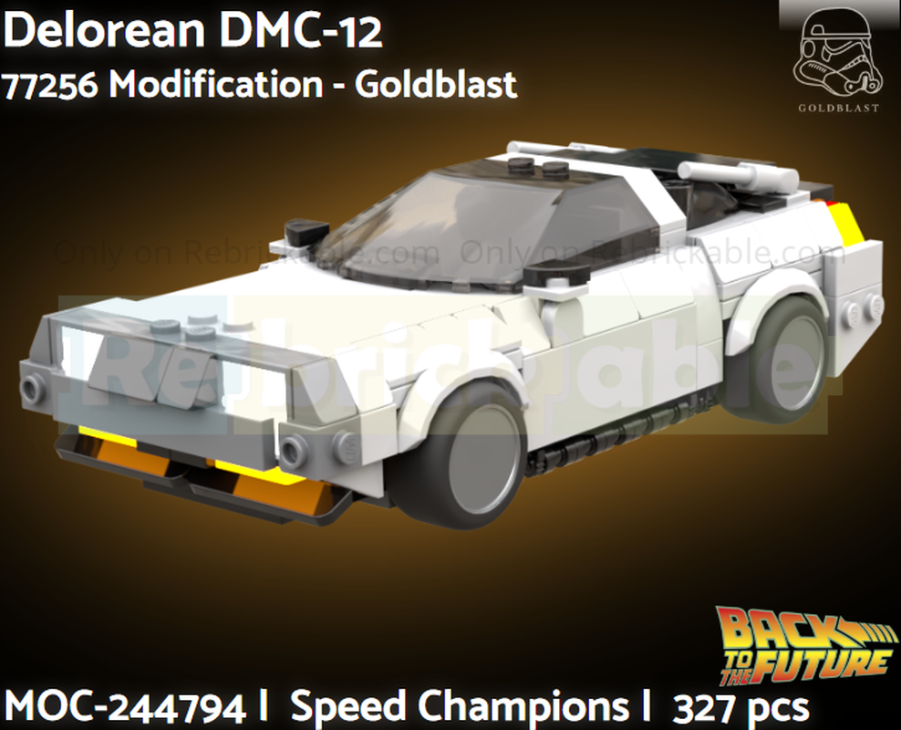 LEGO MOC Delorean DMC-12 - 77256 Modification by Goldblast ...