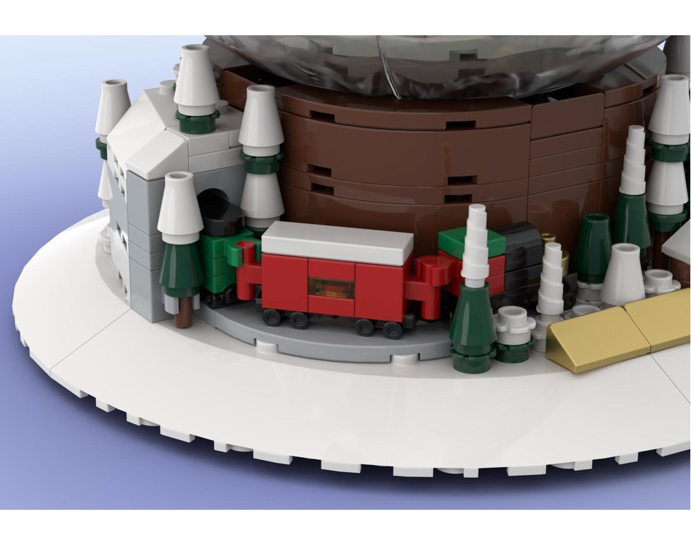 LEGO MOC Winter Cabin Snow Globe by lettle | Rebrickable - Build with LEGO