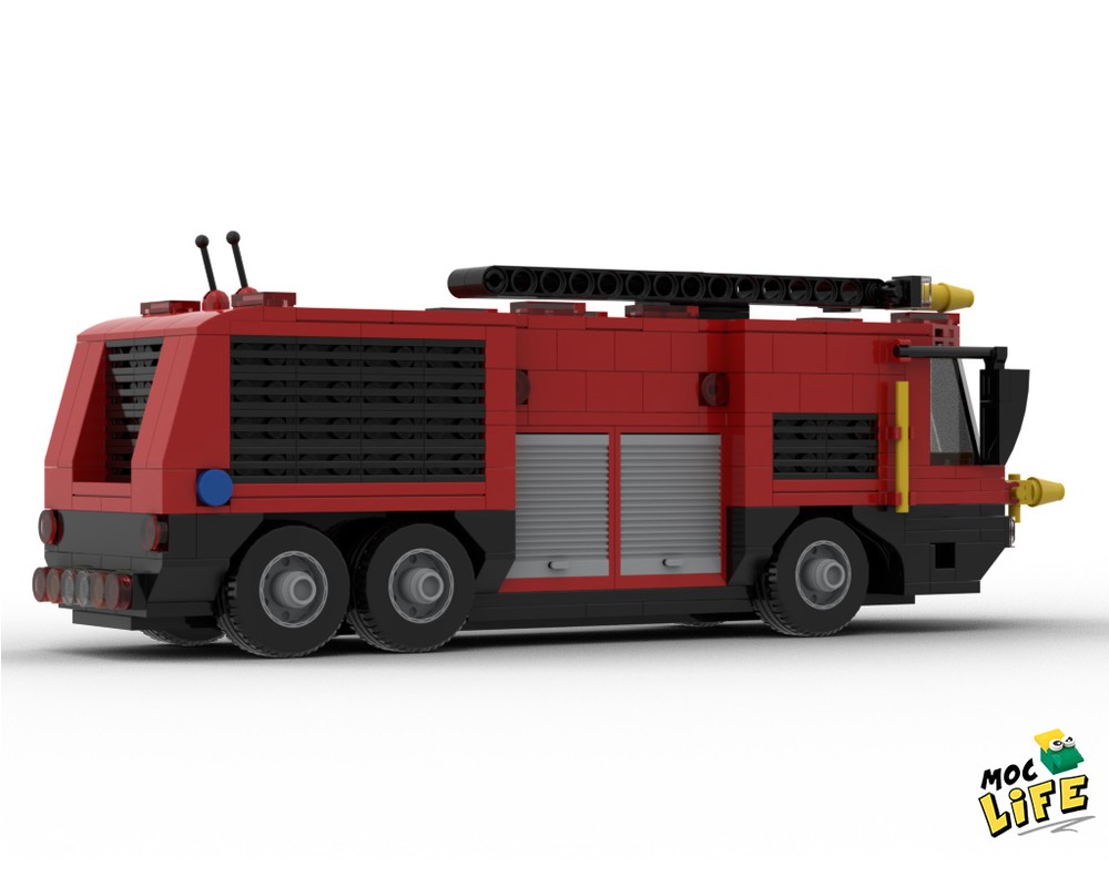 LEGO MOC Airport fire engine with boom by MocLife | Rebrickable - Build ...