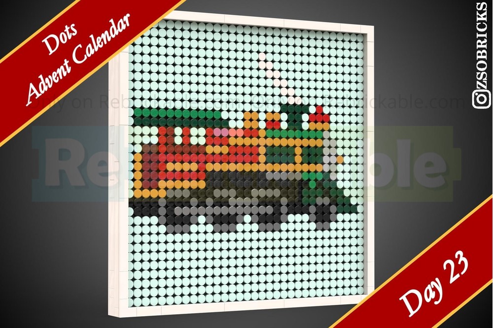 LEGO MOC-245003 Day 23 - Toy Train Engine - Dots Advent Calendar by ...